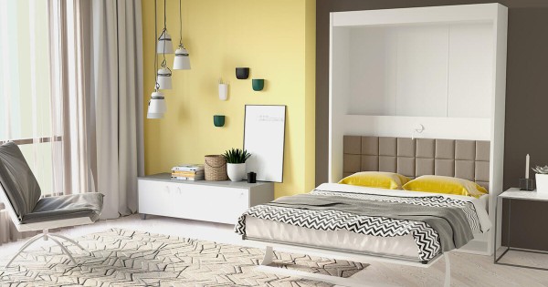 double bed wall mounted